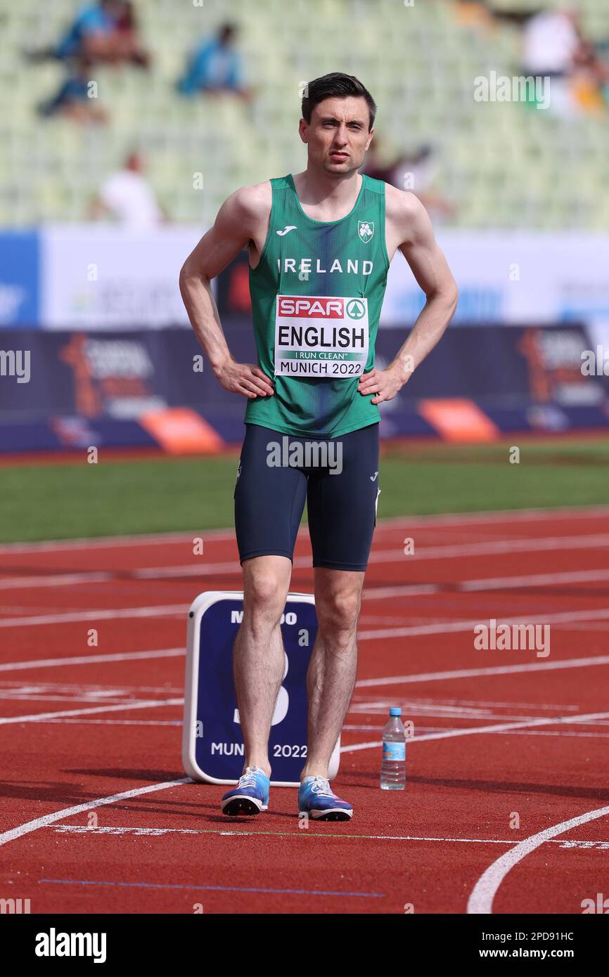 Mark ENGLISH at the start of the 800m at the European Athletics ...