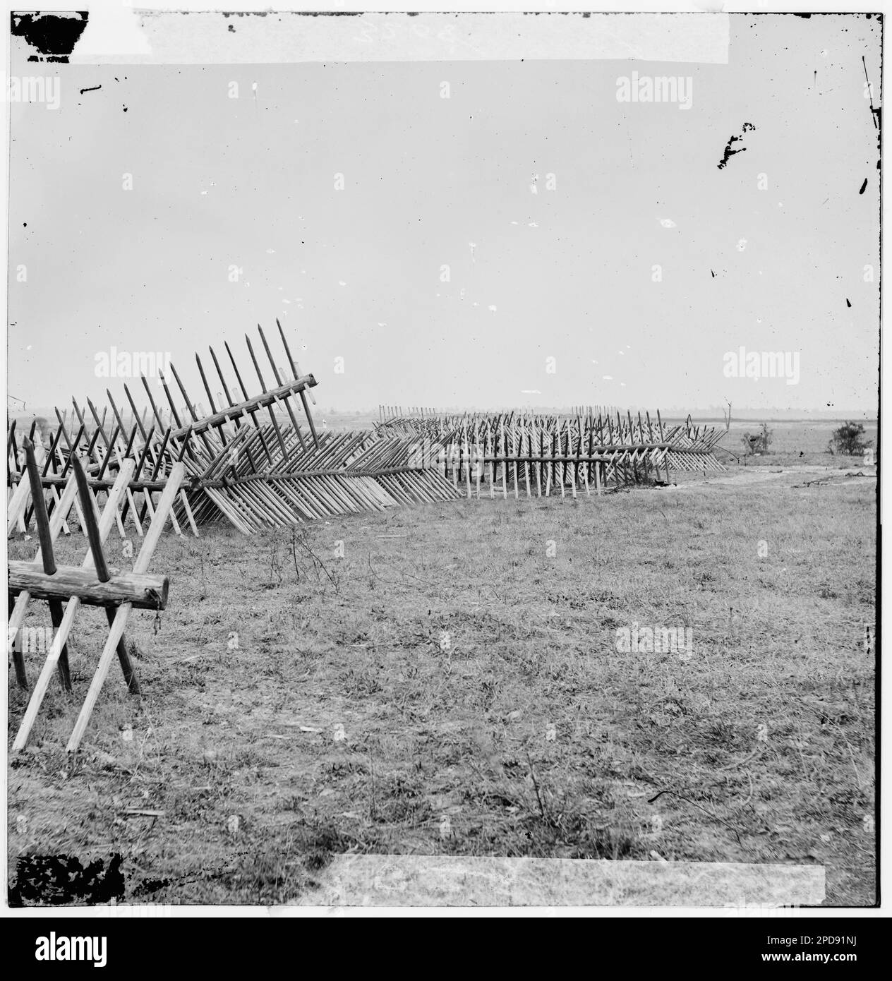 Petersburg, Virginia. Chevaux-de-frise in front of Confederate works ...