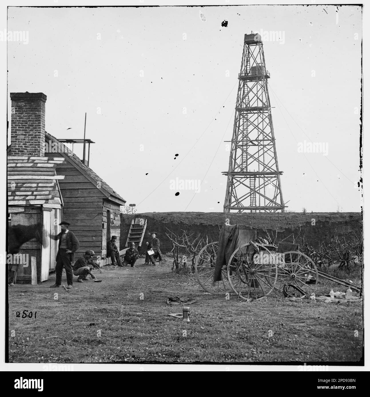 Bermuda Hundred, Virginia. Photographer at Butler's signal tower. Civil ...
