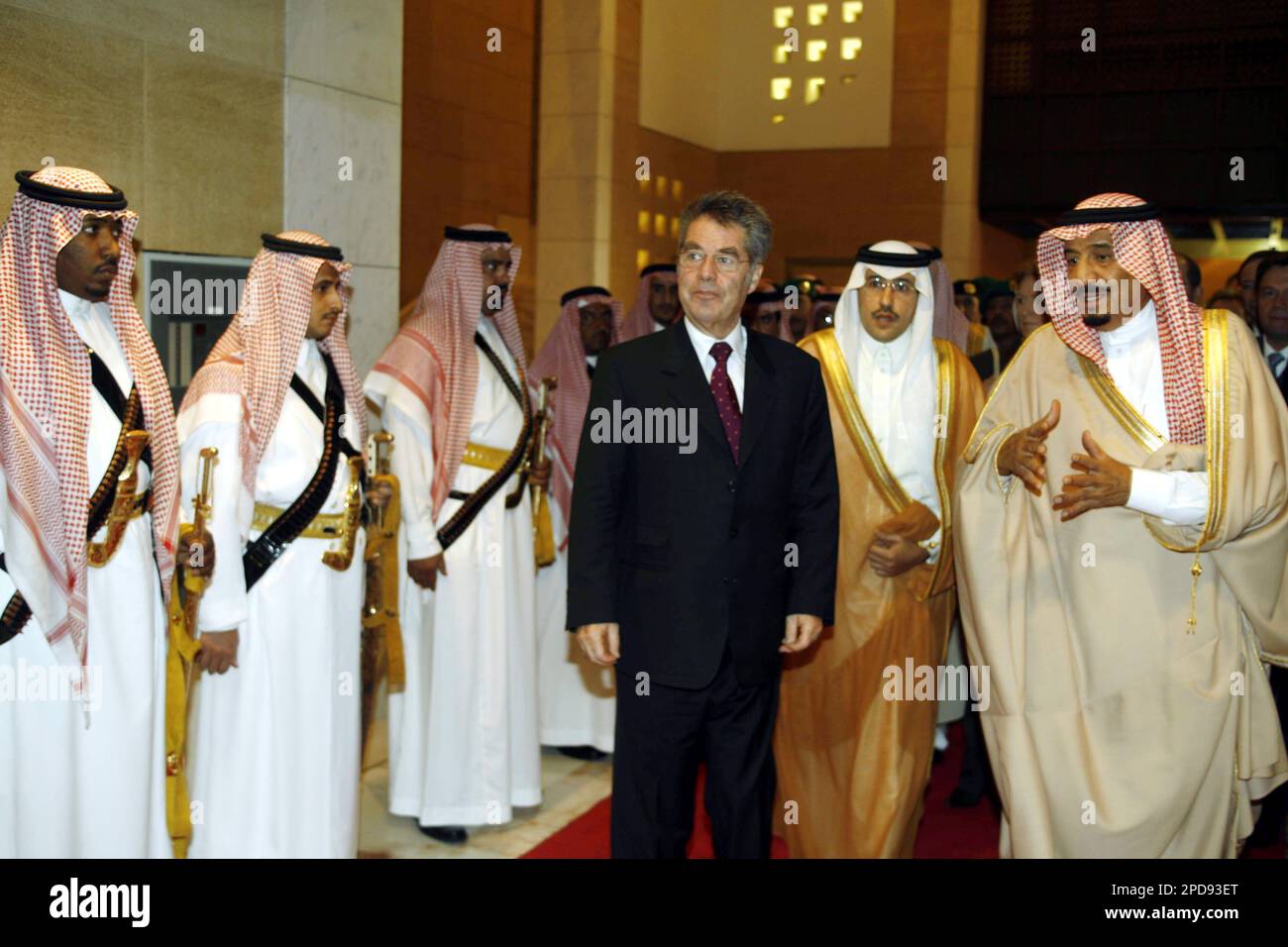 Governor of Riyadh Prince Salam Bin Abdulaziz, right, and Austrian ...