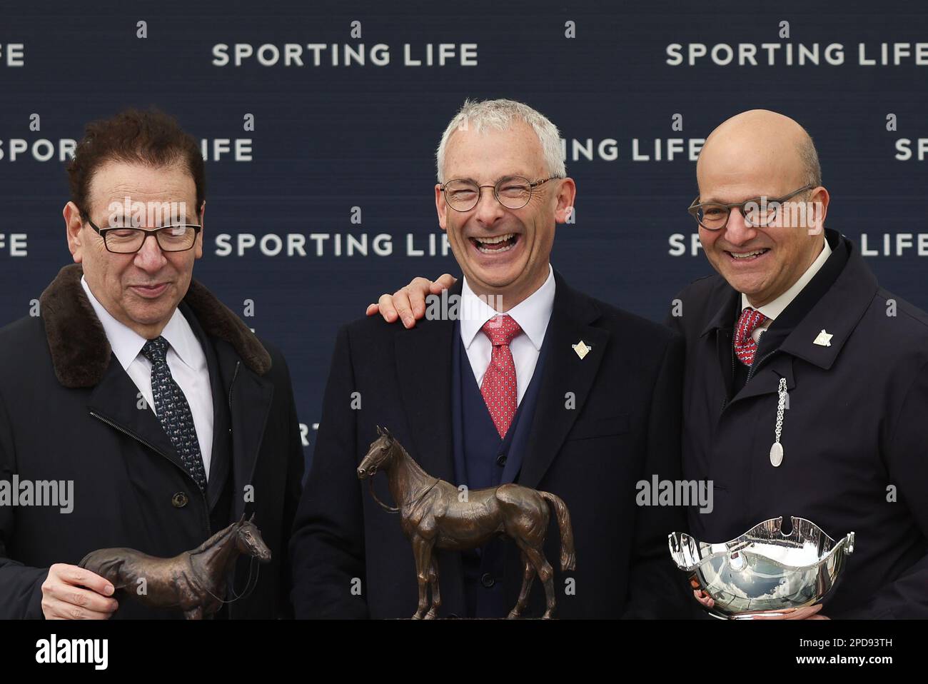 Prestbury Park, Cheltenham, UK on 14 March 2023. Owners Mr Simon Munir ...