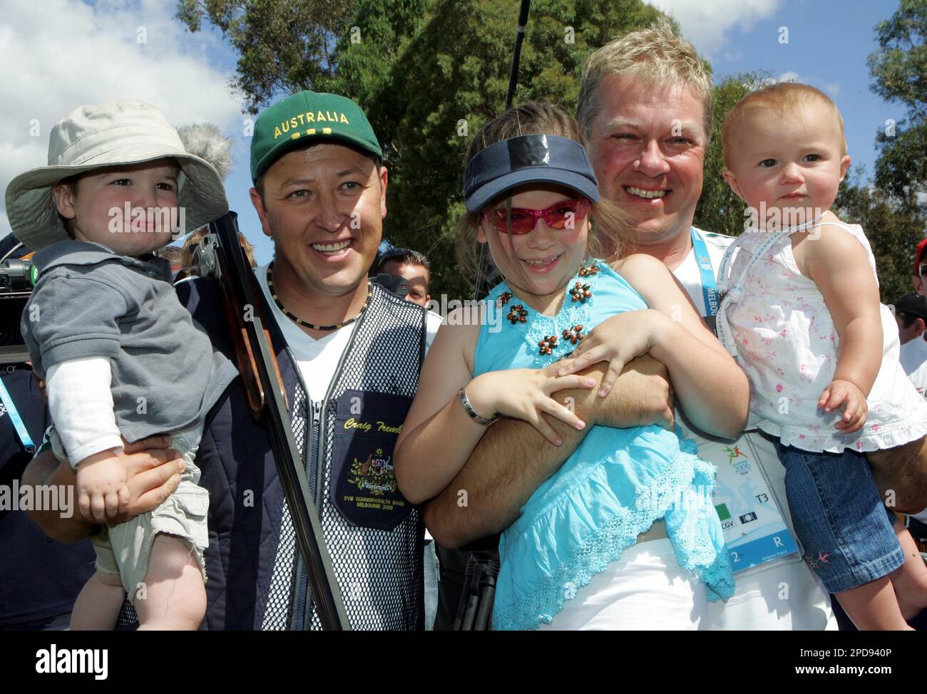 Gold medal winning Australian pair Russell Mark, right, and Craig ...