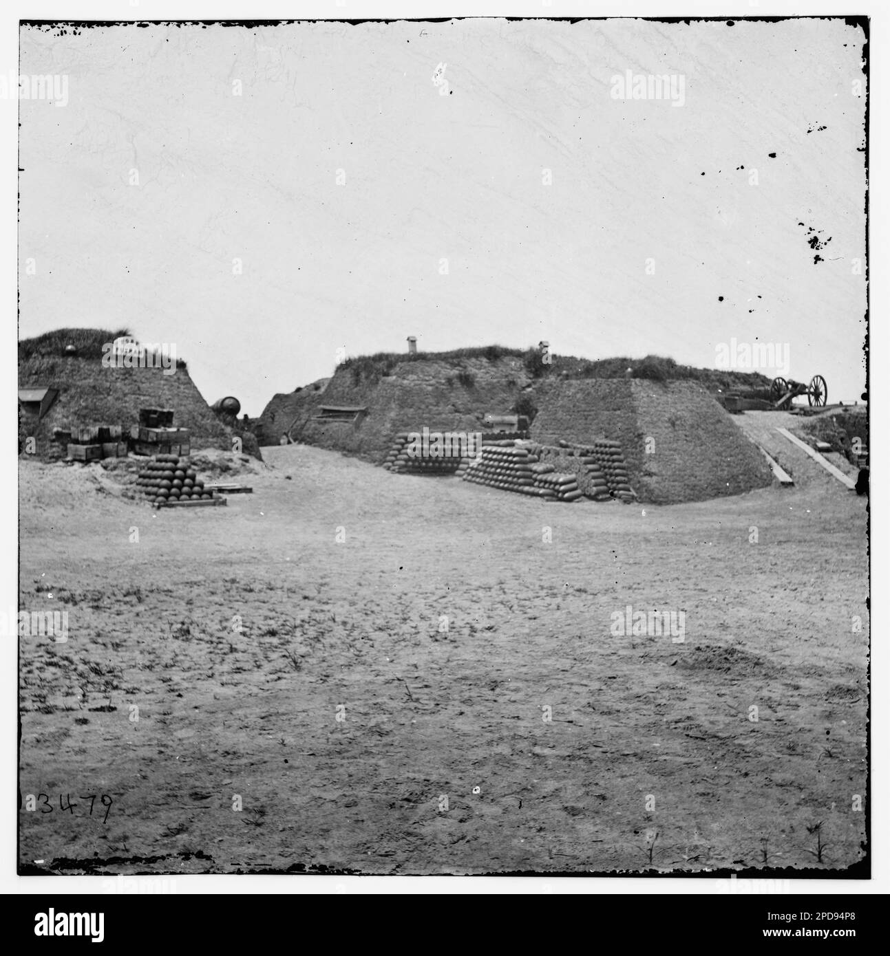 Charleston, South Carolina (vicinity). Interior view of Fort Putnam ...