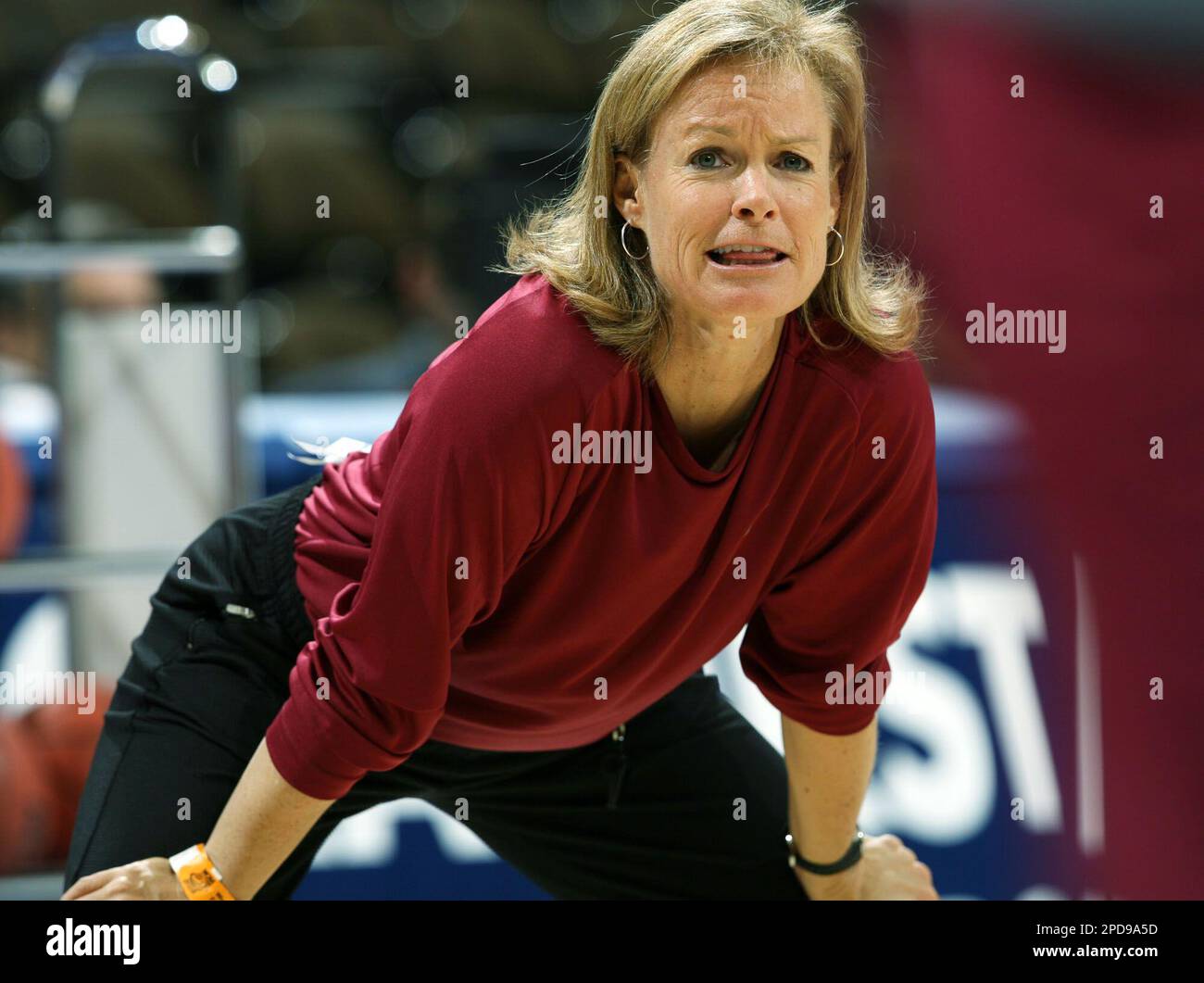Florida State head coach Sue Semrau directs her squad during practice ...
