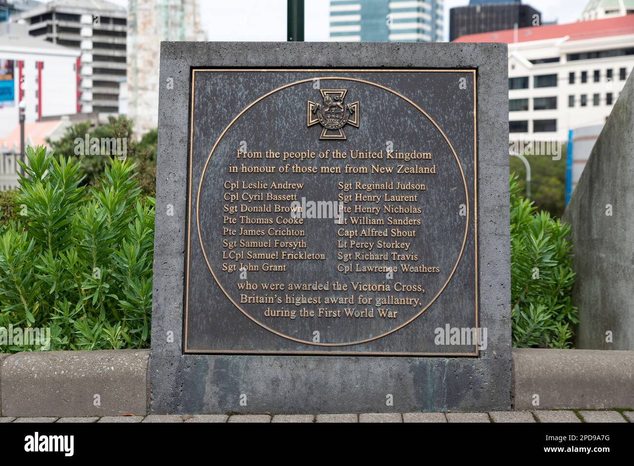 New Zealand Victoria Cross awardees, on a commemoration stone from the ...