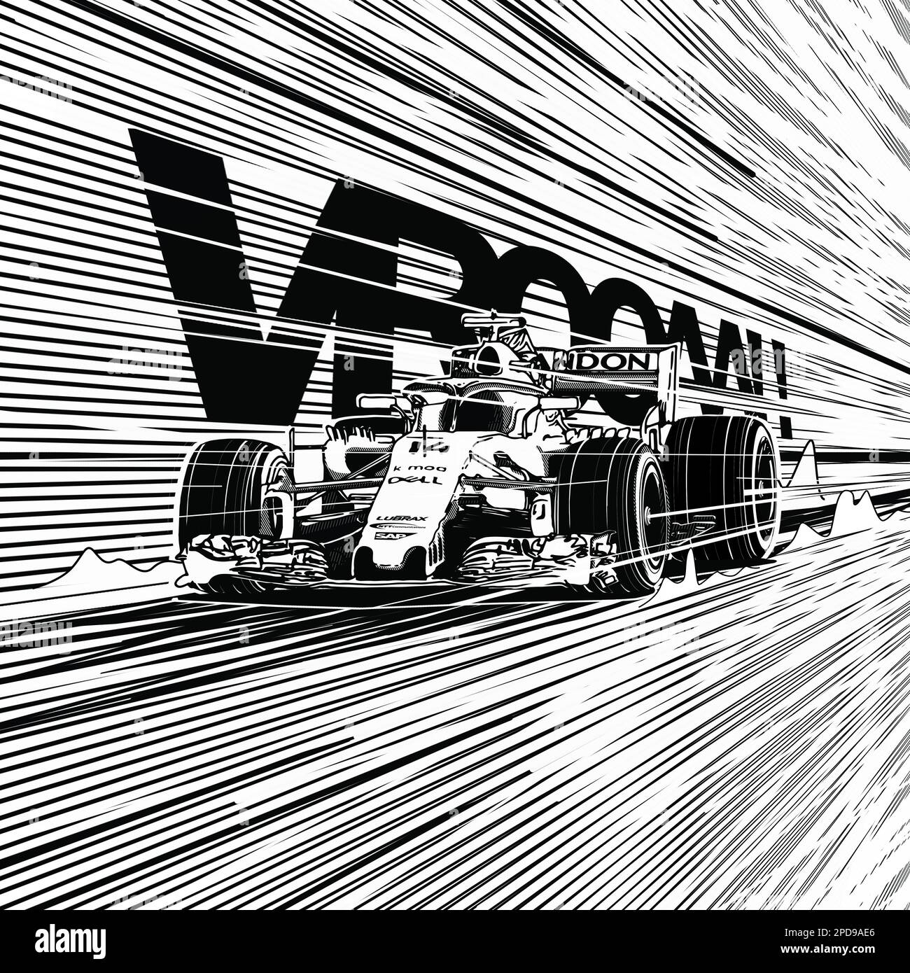 Running Car - Speed illustration Stock Photo - Alamy