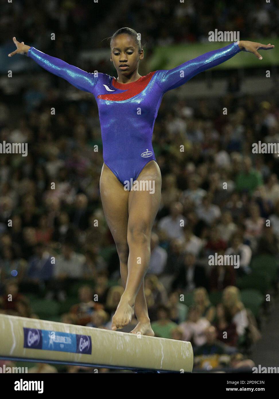 Bermuda's Marie Kaisey Griffith performs her routine on the beam during ...