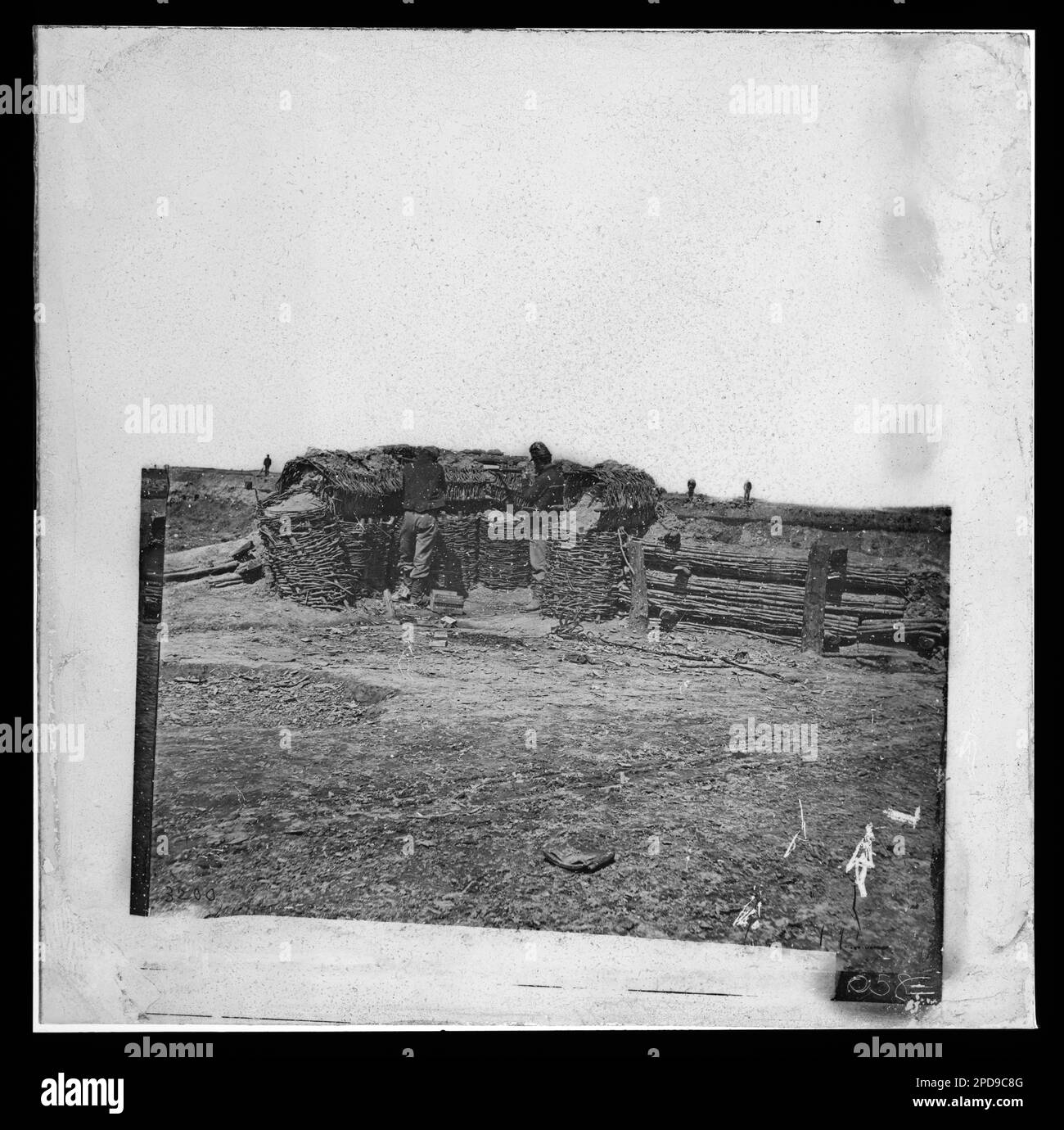 Petersburg, Virginia. Federal picket line in front of Fort Mahone ...