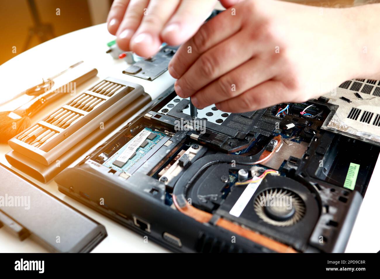 Man servicing electronic motherboard hi-res stock photography and ...