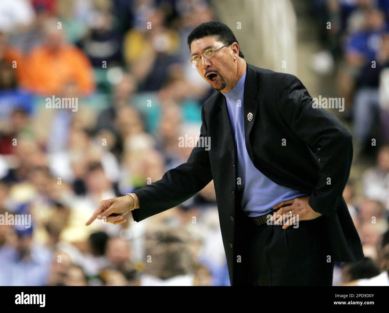 Southern University coach Rob Spivery yells directions in the first ...