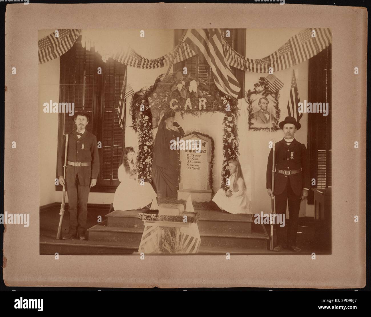 G.A.R. hall with altar to dead comrades. Liljenquist Family Collection ...