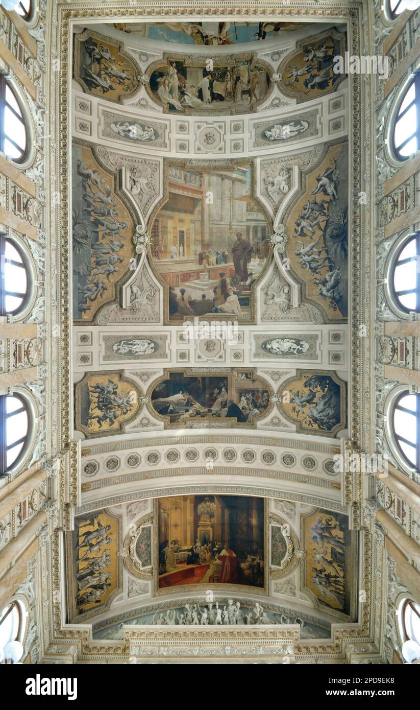 Burgtheater: Ceiling panel of the State Staircase Volksgartenseite 1886 ...