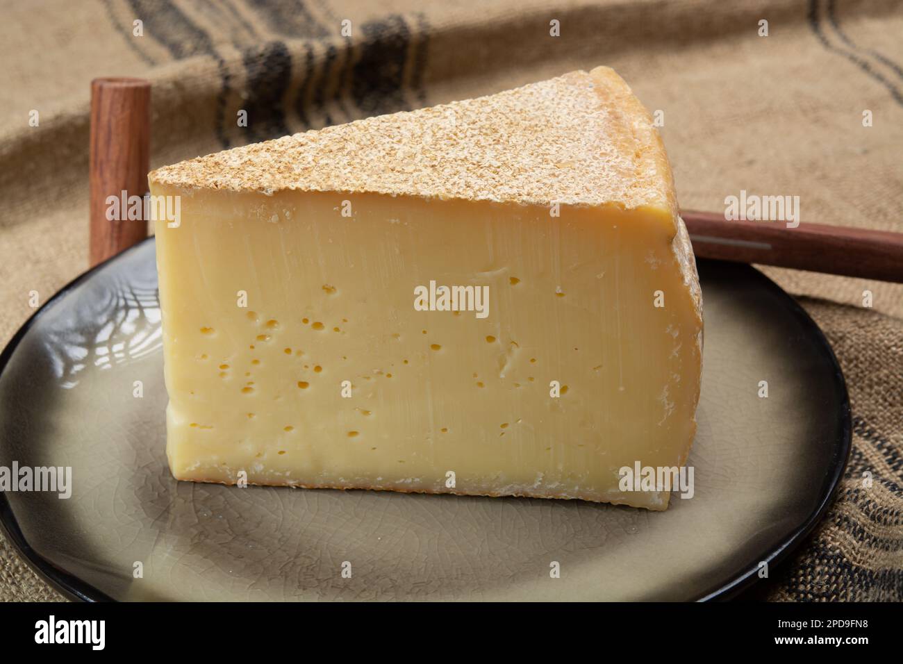 Swiss cheese collection, gruyere cheese made from unpasteurized cow's ...