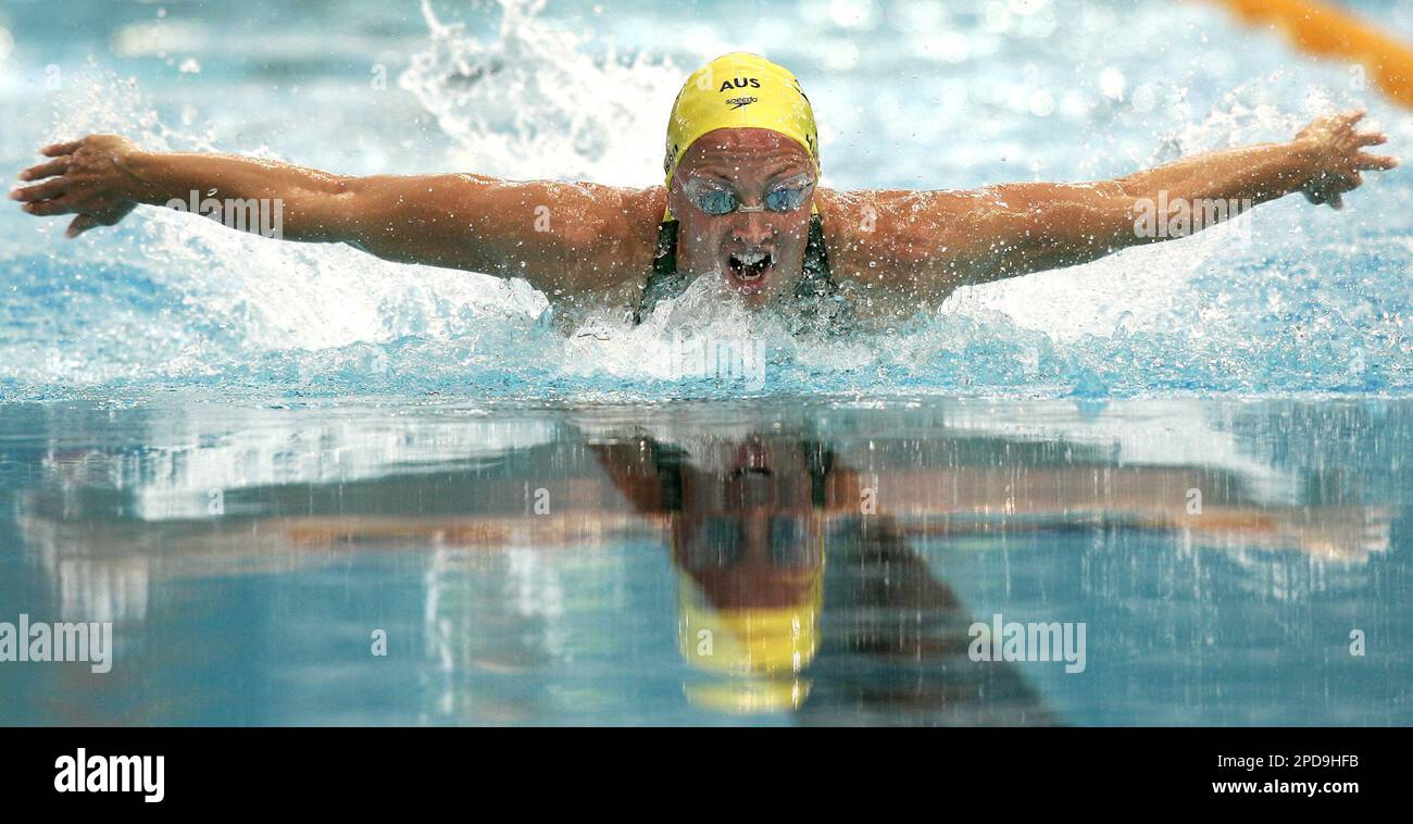 Australia's Brooke Hanson competes in a heat of the Women's 200m ...