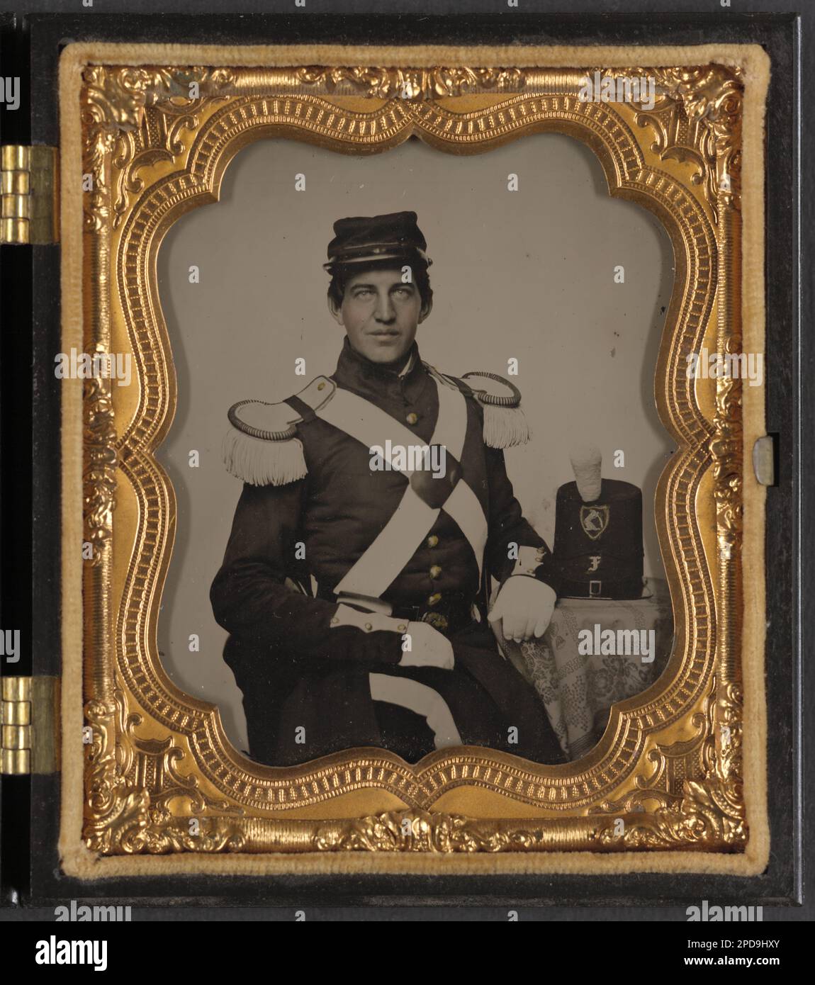 Unidentified soldier in Union uniform with Co. F Massachusetts militia ...