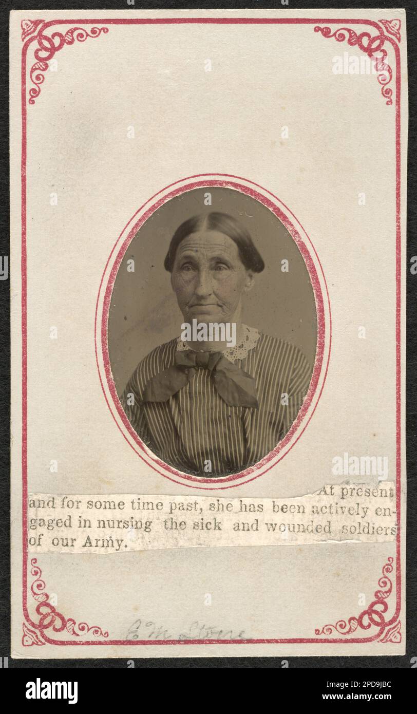 E.M. Stone, Civil War nurse at Union hospital, Washington, D.C.. Liljenquist Family Collection ...