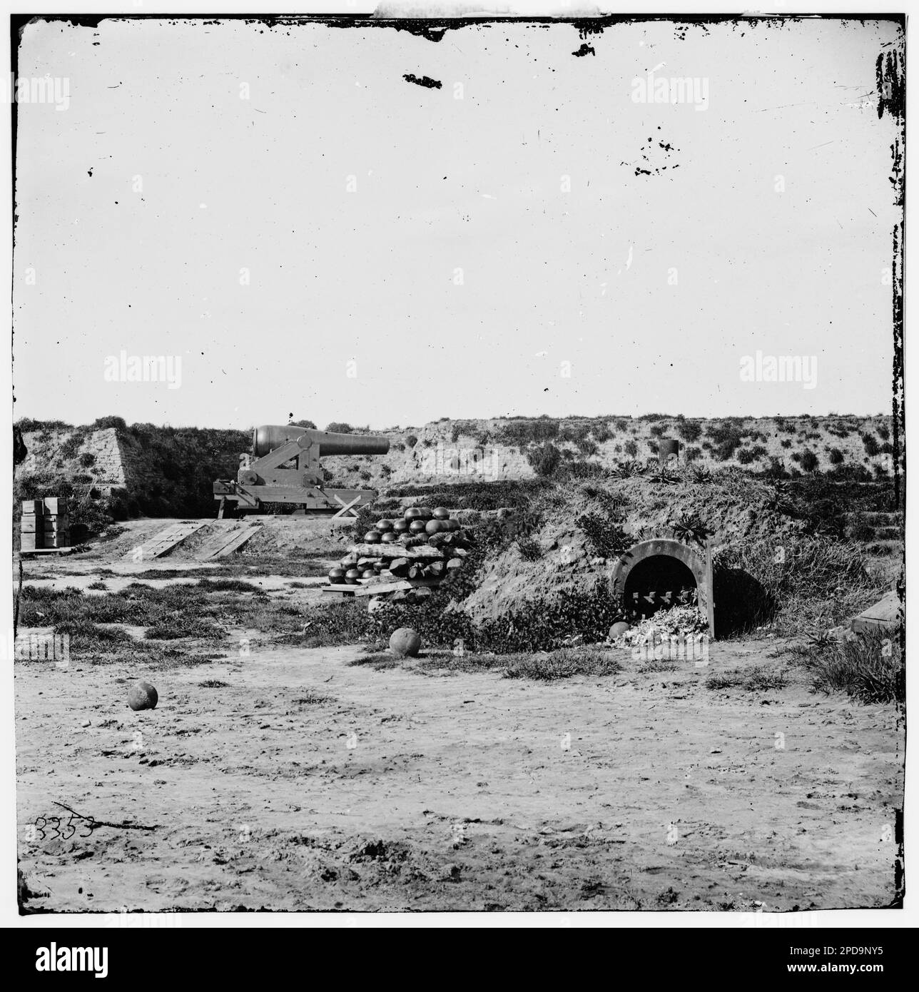 Drewry's Bluff, Virginia. Interior of Fort Darling. (Magazines, bomb ...