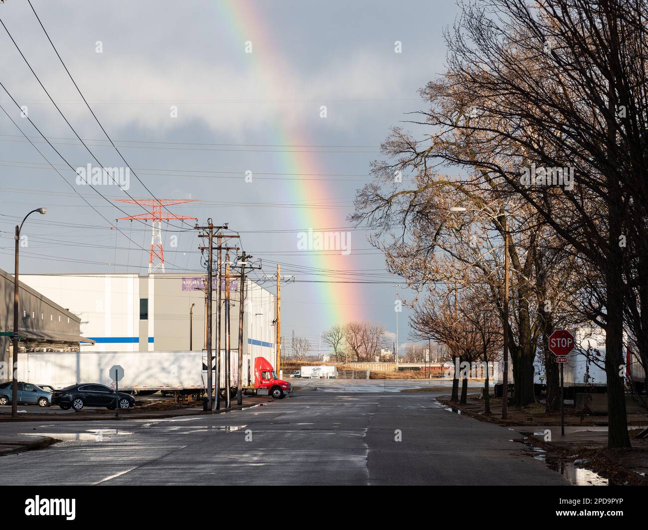 Exterior building rainbow road hi-res stock photography and images - Alamy