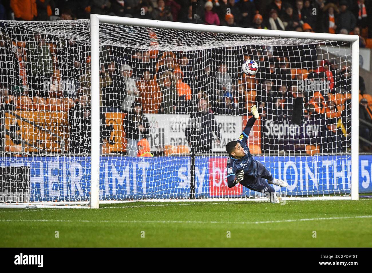 Blackpool, UK. 14th Mar, 2023. Jerry Yates #9 of Blackpool scores the ...