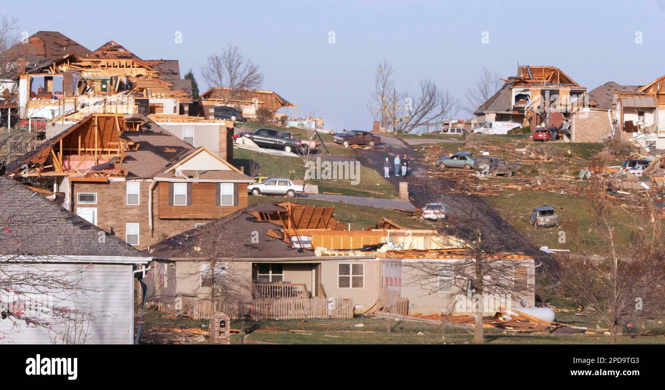 The first morning light reveals the tornado damage to this Nixa., Mo ...