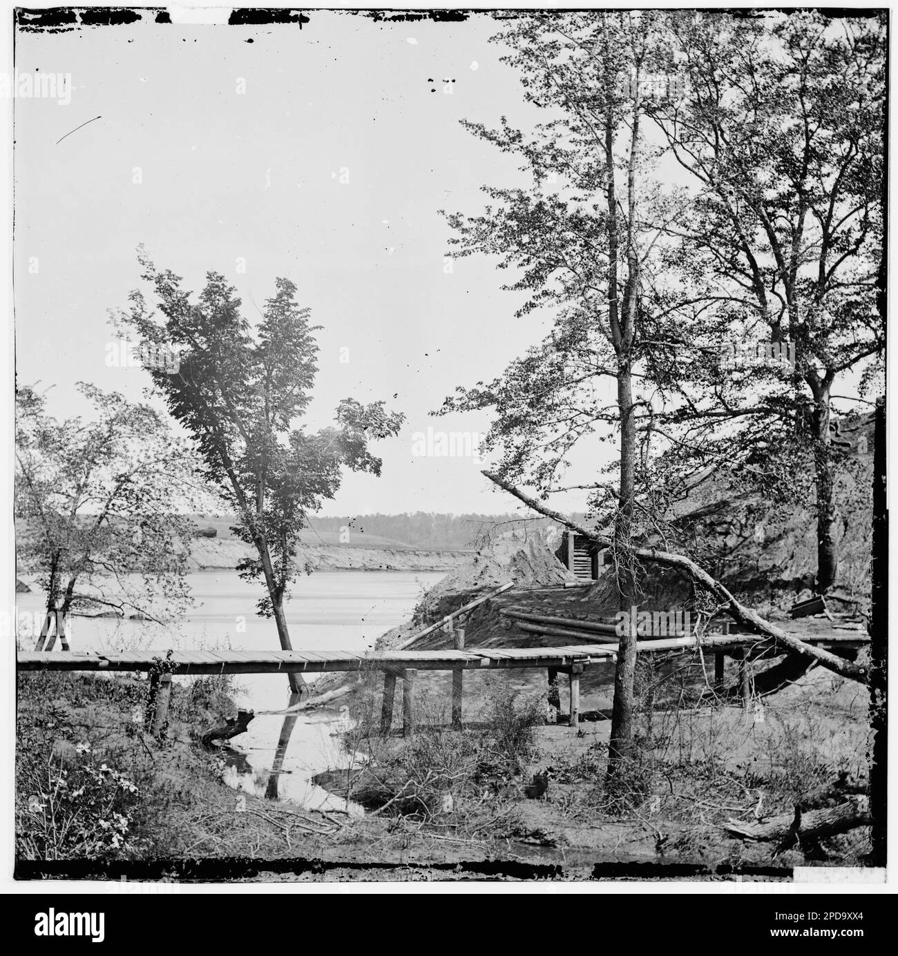Drewry's Bluff, Virginia. View of Confederate Fort Darling and ...