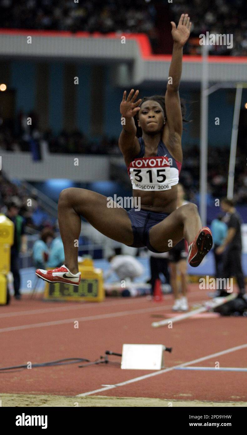 United States' Tianna Madison competes in the Women's Long Jump at the ...