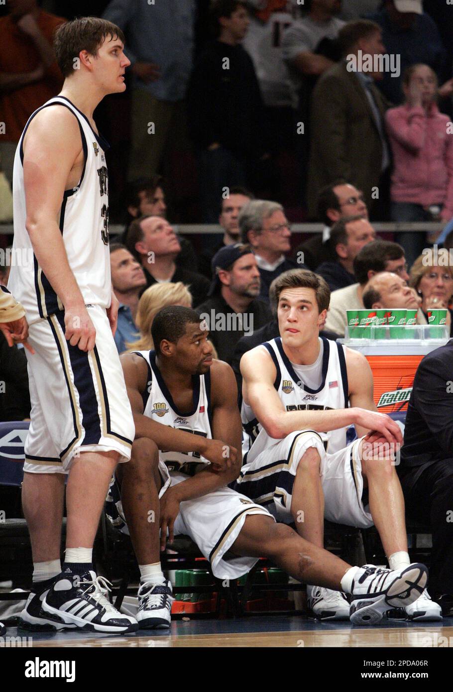 Pittsburgh's Aaron Gray, left, Sam Young, center, and Levon Kendall ...