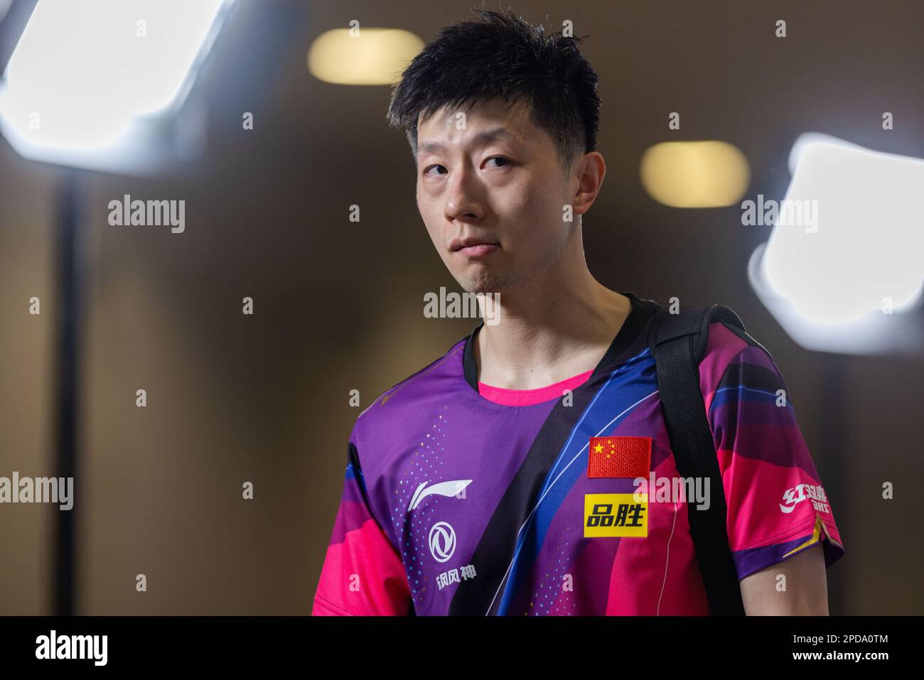 China table tennis player Ma Long attend the Singapore Smash 2023 in ...