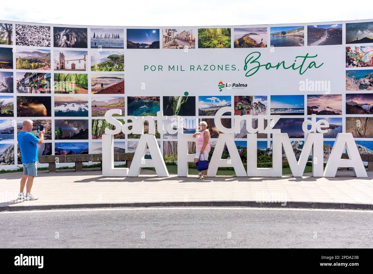 Photo opportunity sign at port, Santa Cruz de La Palma, La Palma ...
