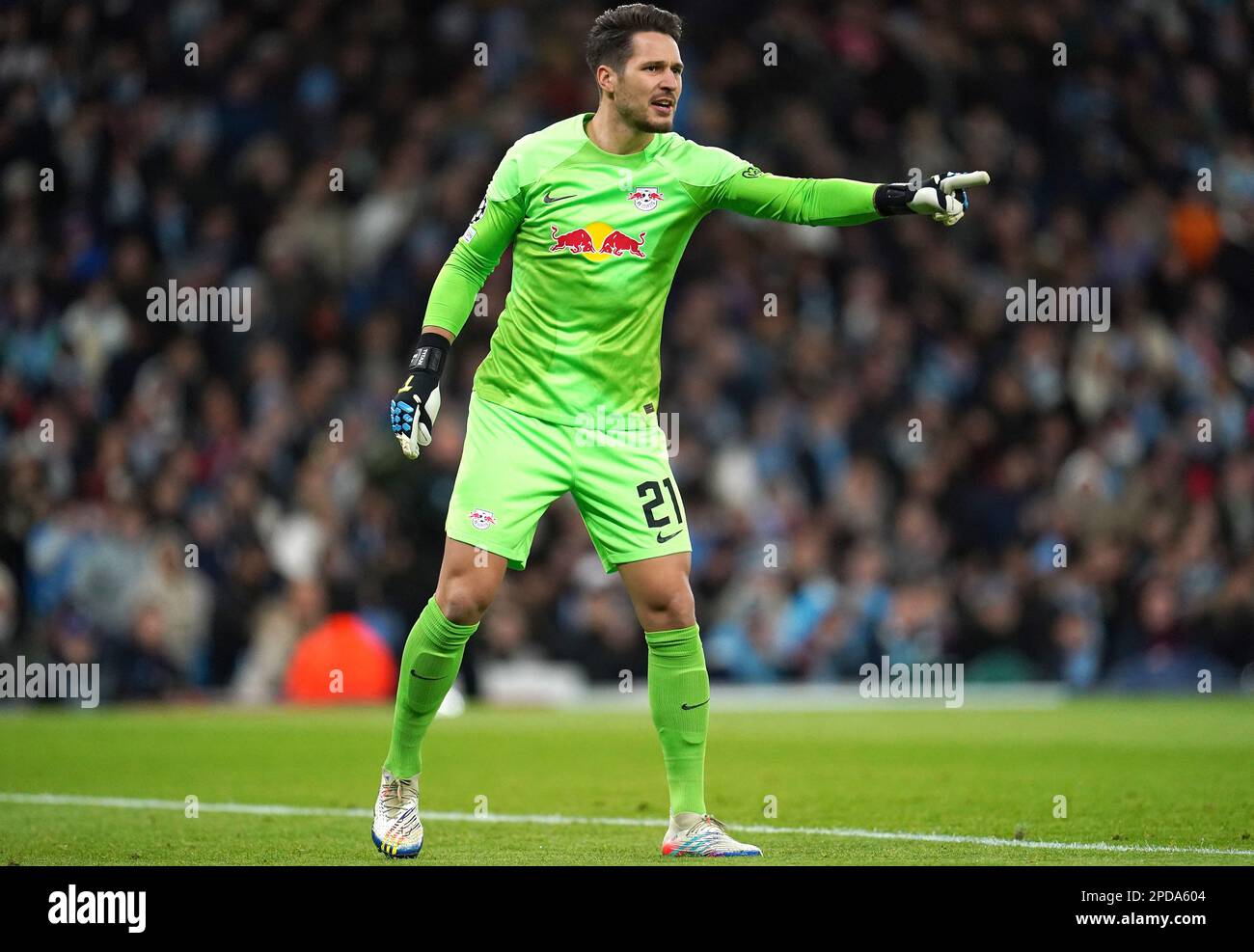 Red Bull Leipzig goalkeeper Janis Blaswich during the UEFA Champions ...