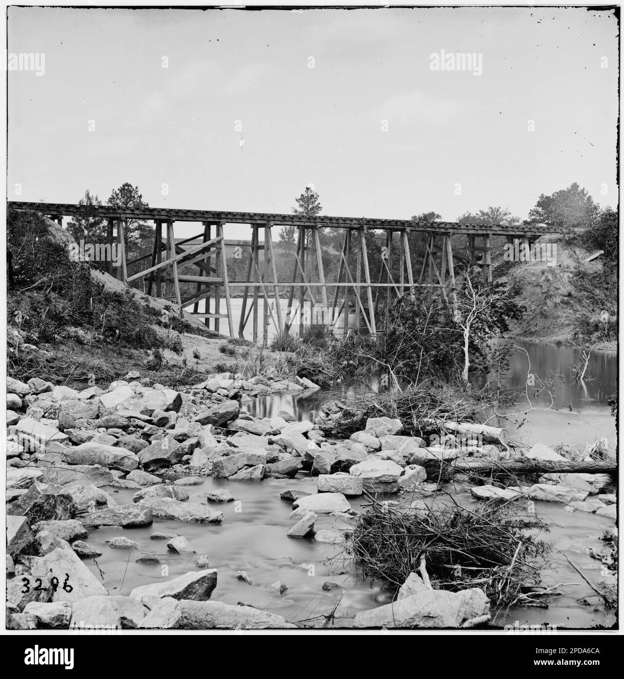 Petersburg, Virginia (vicinity). South Side Railroad trestle (west of ...