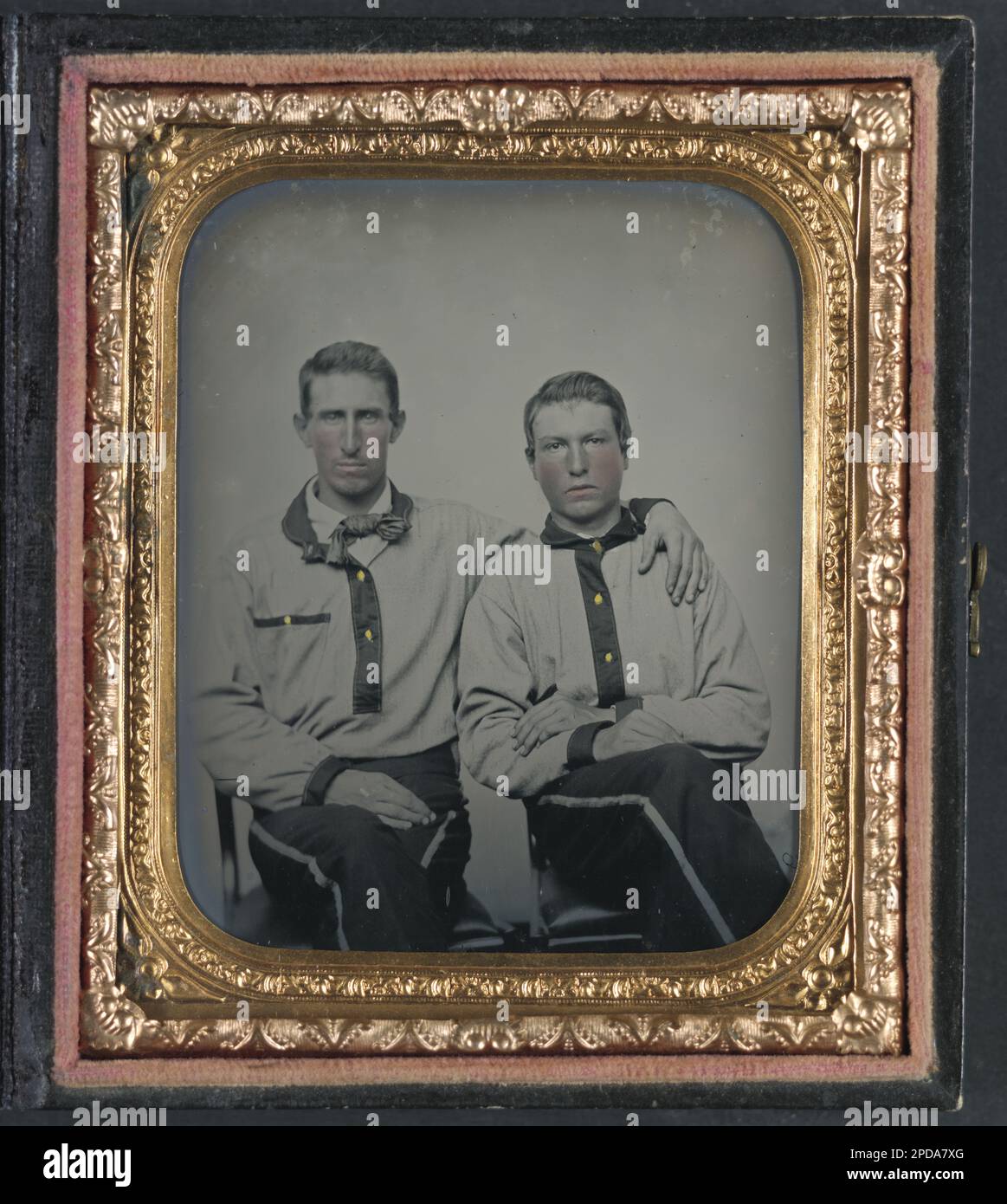 Two unidentified soldiers in Confederate battle shirts. Liljenquist ...