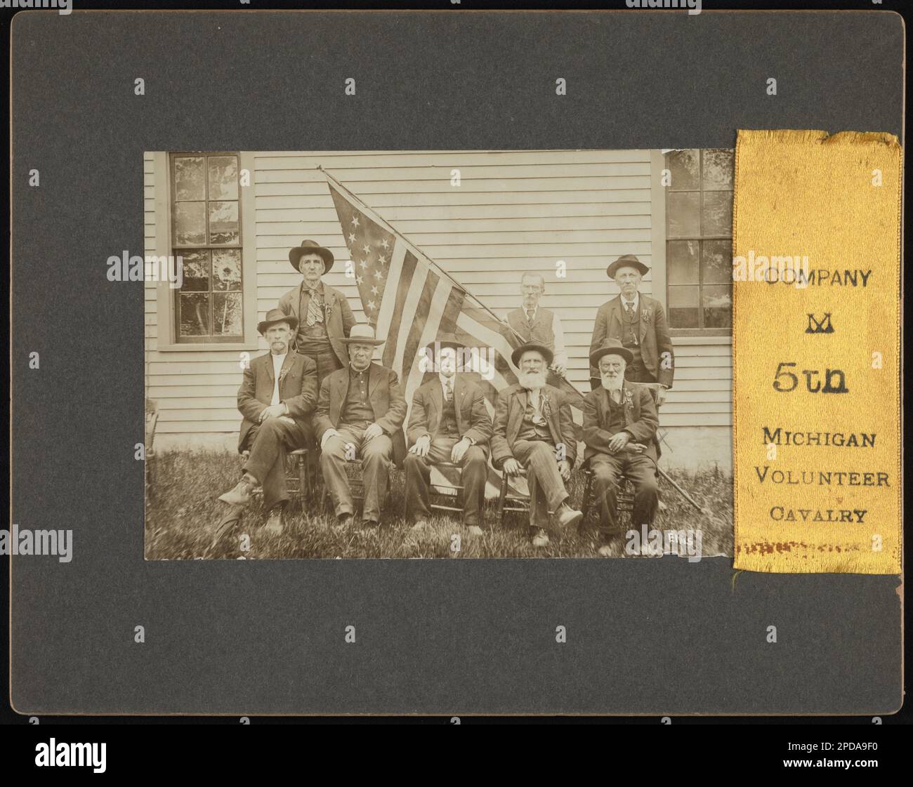 Reunion of unidentified Co. M, 5th Michigan Cavalry Regiment veterans ...