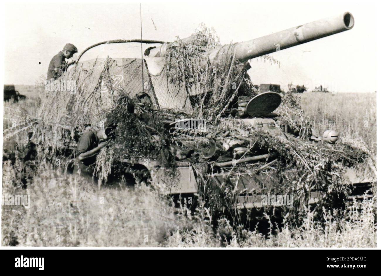 World War Two B&W photo A German Self Propelled 15cm Howitzer Hummel ...