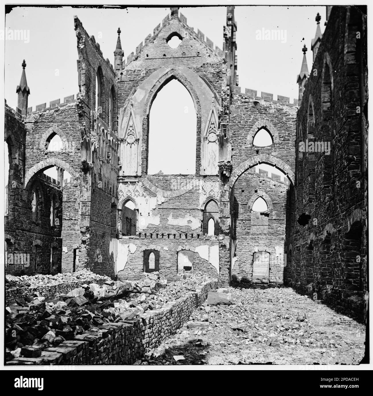 Charleston, South Carolina. Ruins of Roman Catholic Cathedral. Interior ...