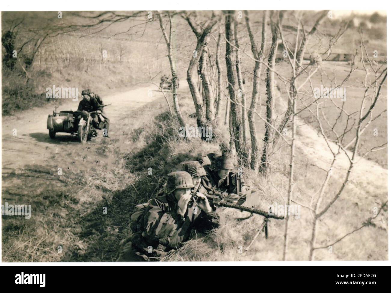 World War Two B&W photo German Soldiers in Camo Smocks from the ...