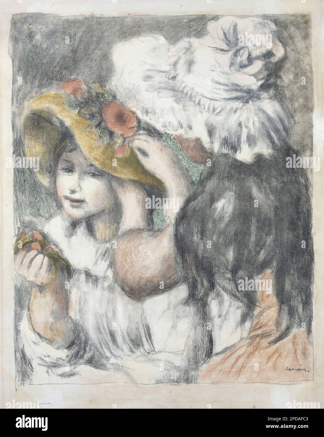 The Pinned Hat by Pierre-Auguste Renoir Stock Photo - Alamy