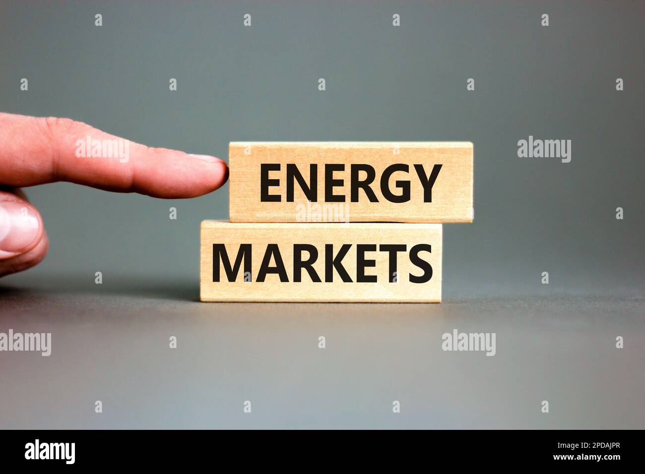 Energy markets symbol. Concept words Energy markets on wooden block ...