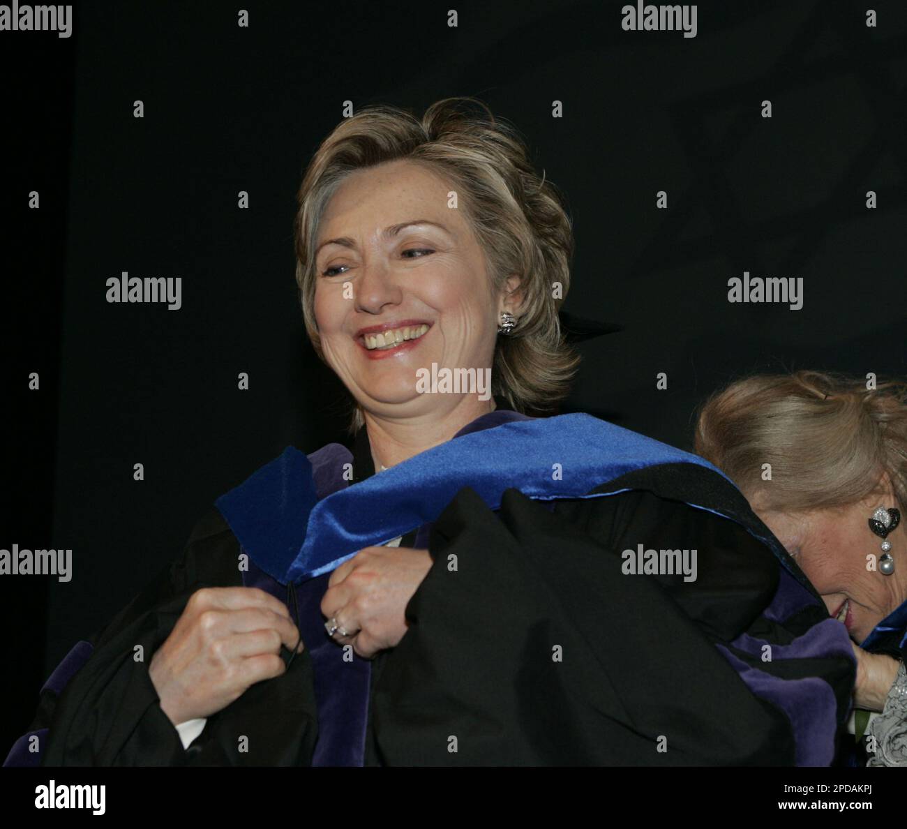 Senator Hillary Rodham Clinton laughs as she received an Honorary ...