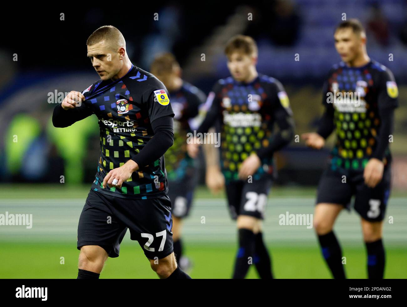 Coventry City's Jake Bidwell leaves the pitch at half-time during the ...