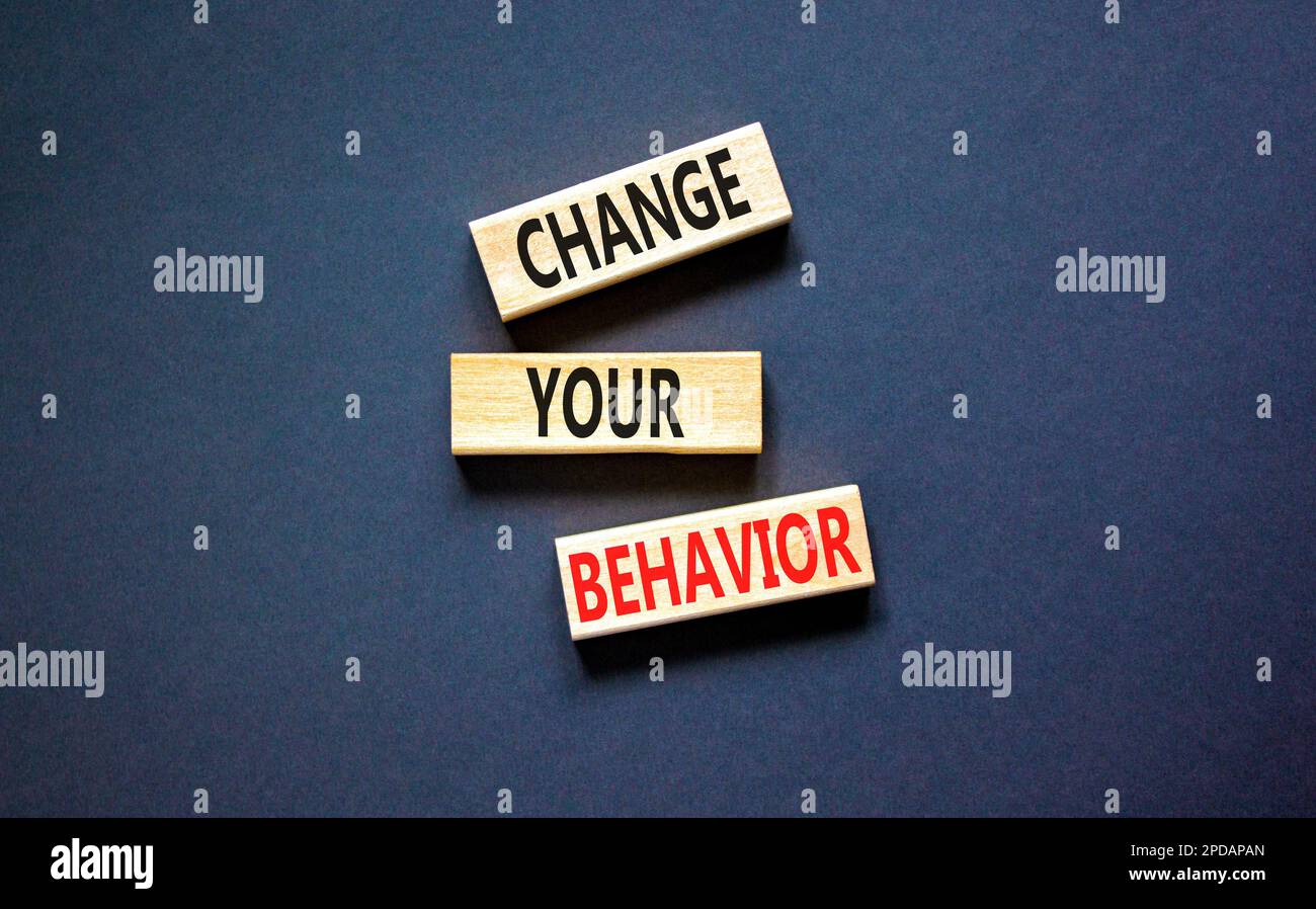 Motivation and Change your behavior symbol. Concept words Change your ...