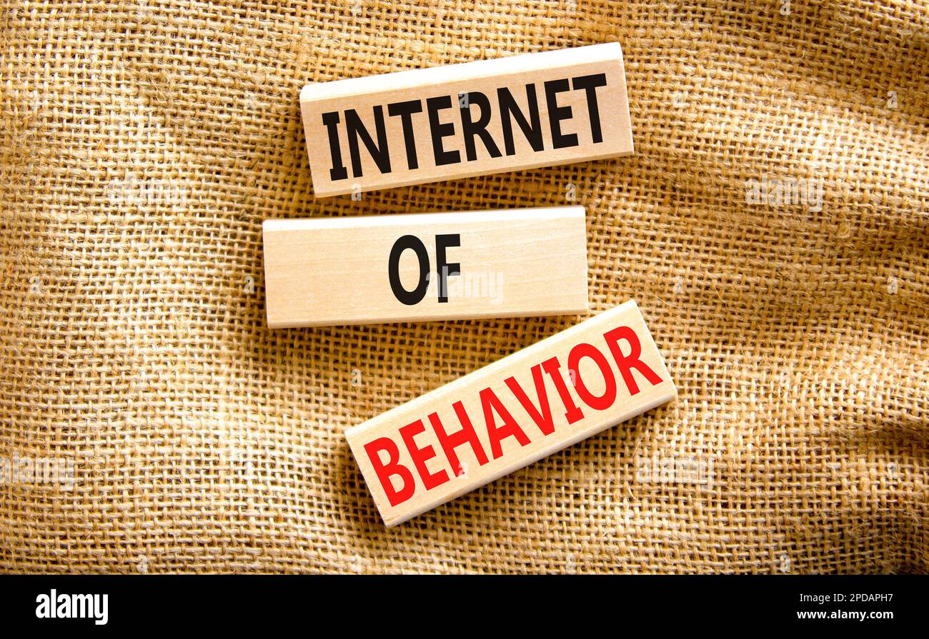 Internet of behavior symbol. Concept words Internet of behavior on ...