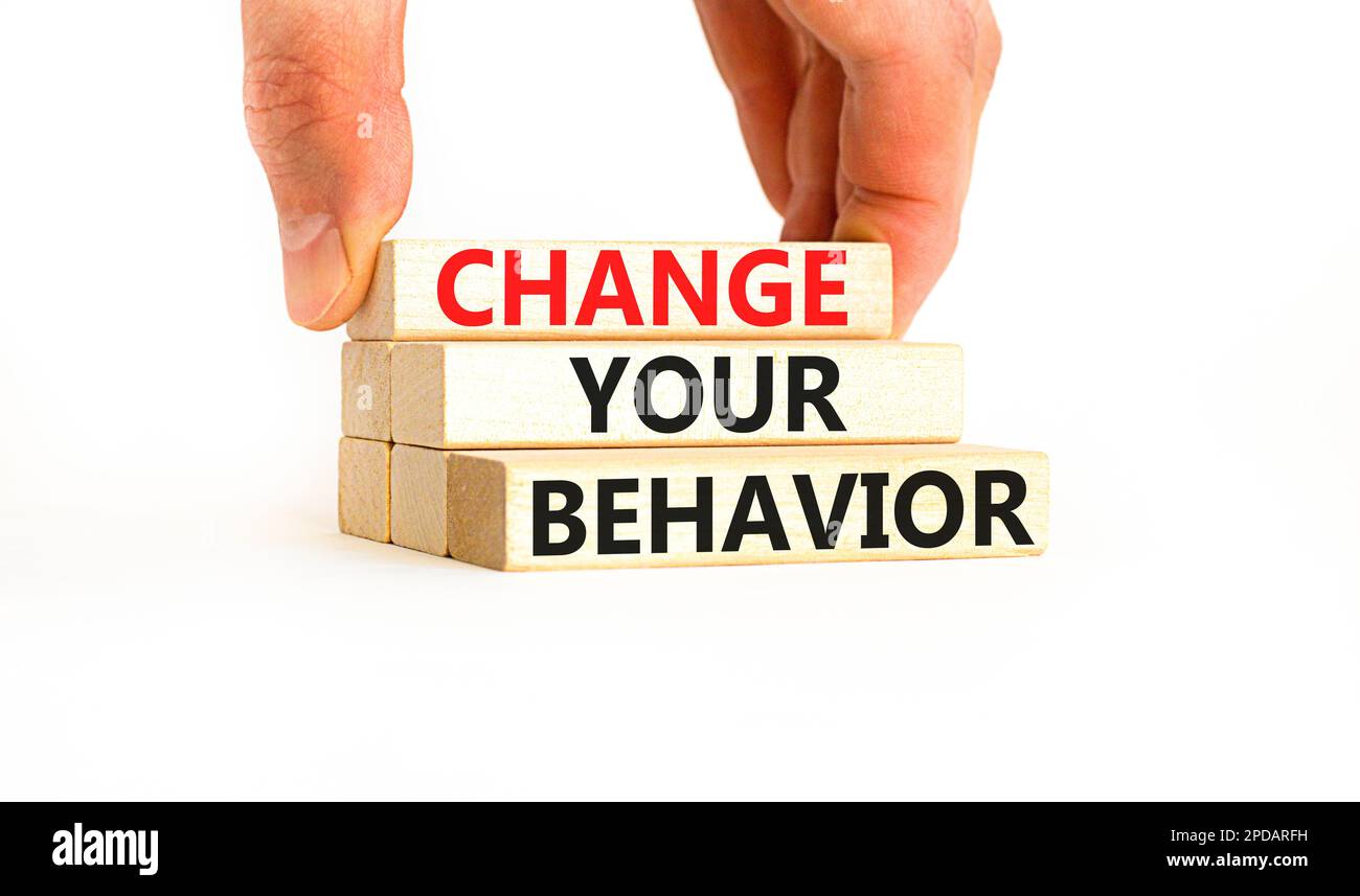Motivation and Change your behavior symbol. Concept words Change your ...
