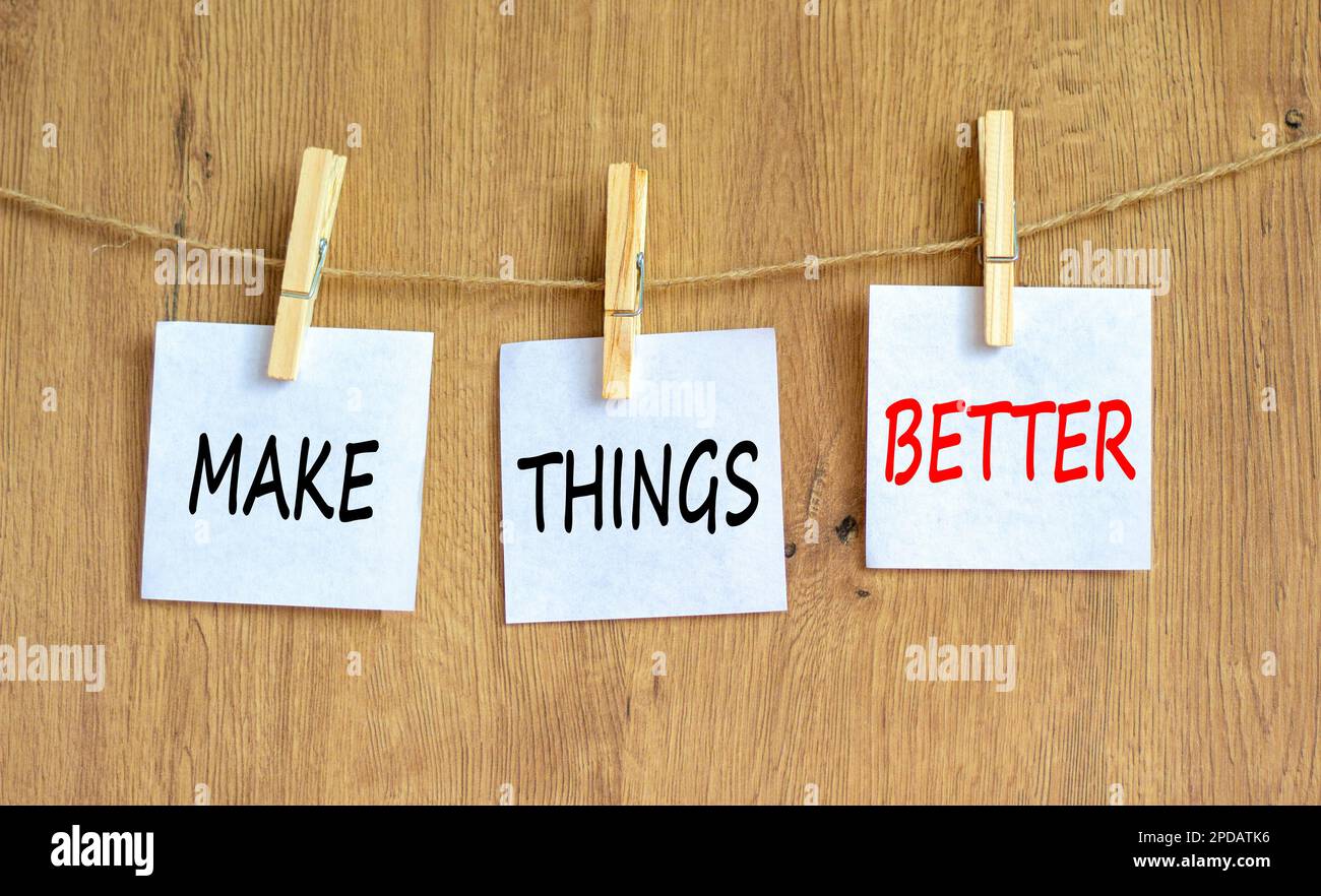 Make things better symbol. Concept words Make things better on white ...
