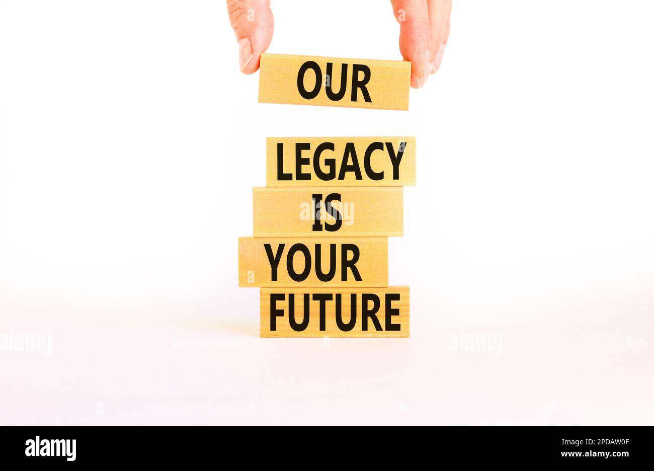 Legacy and future symbol. Concept words Our legacy is your future on ...