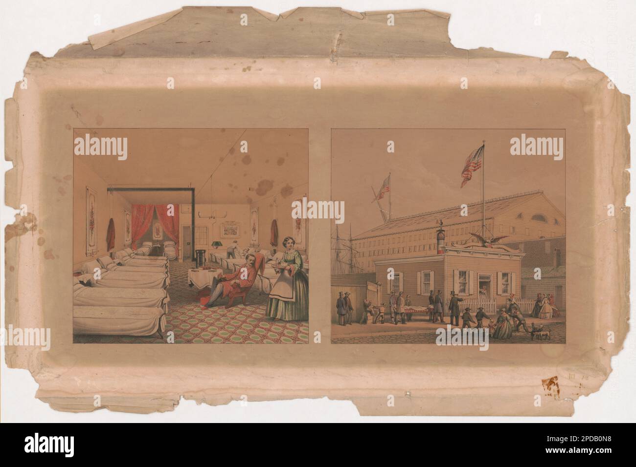 Interior and exterior views of the Union Volunteer Refreshment Saloon ...