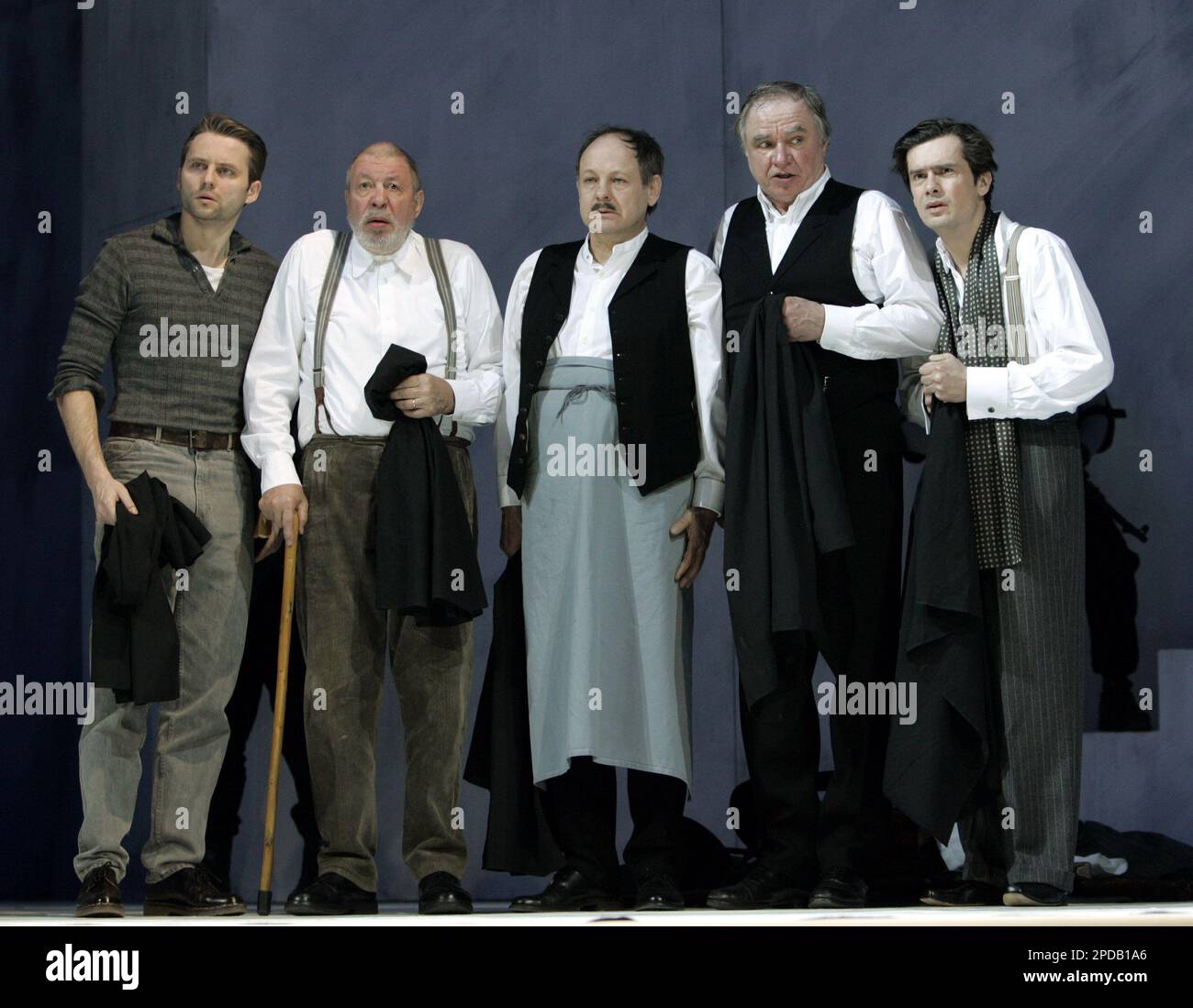 Erich Altenkopf in der Rolle des Gesellen, Alexander Grill als der ...