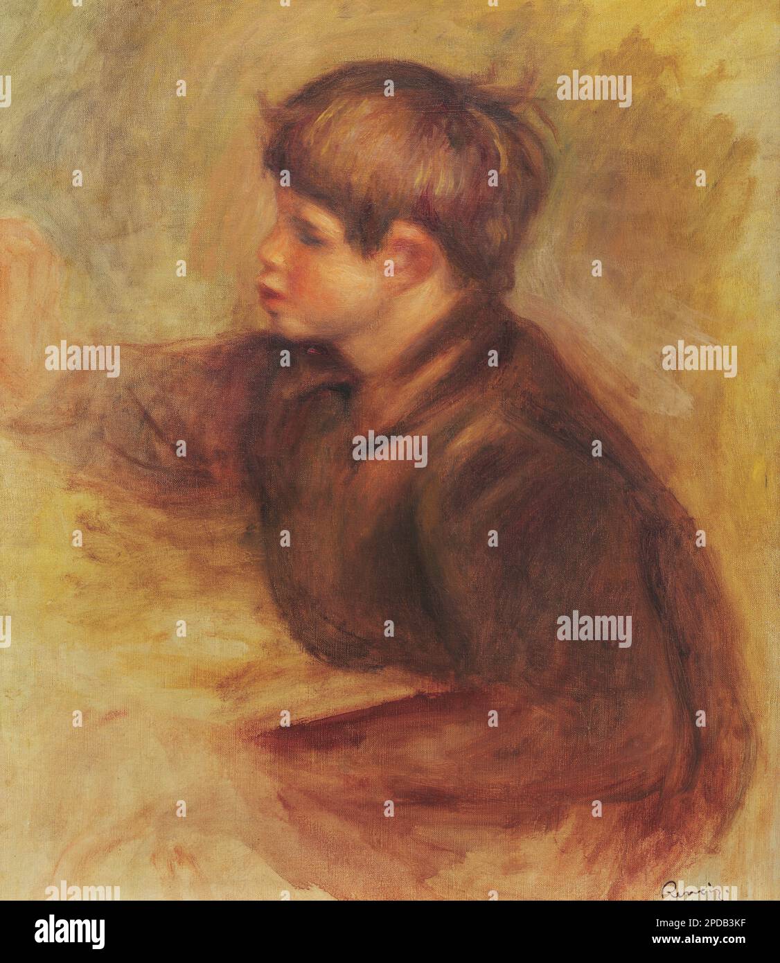 Claude Renoir As A Painter by Pierre-Auguste Renoir Stock Photo - Alamy