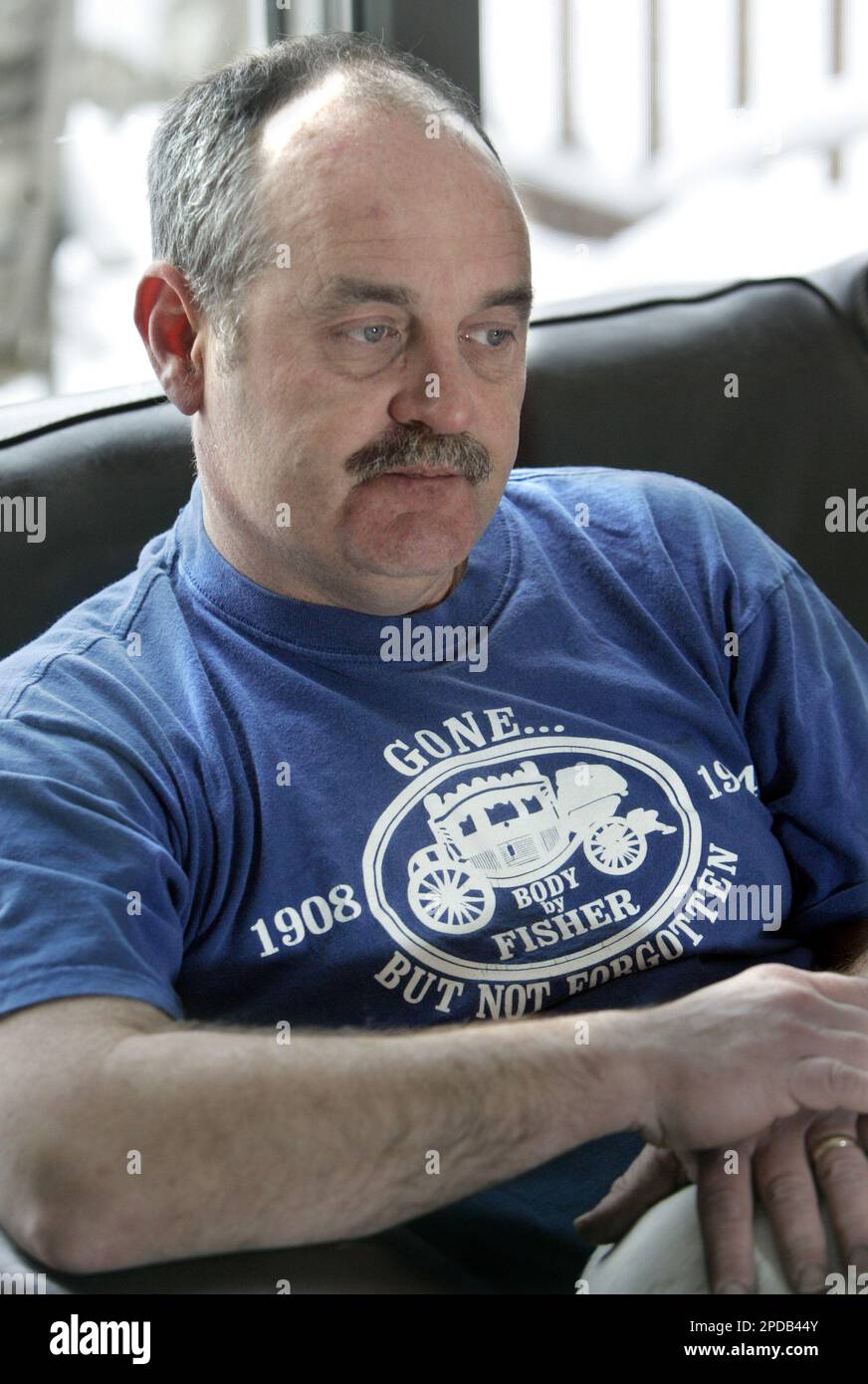 Tom Hoppe is shown in his home in Orion Township, Mich., Thursday, Feb ...