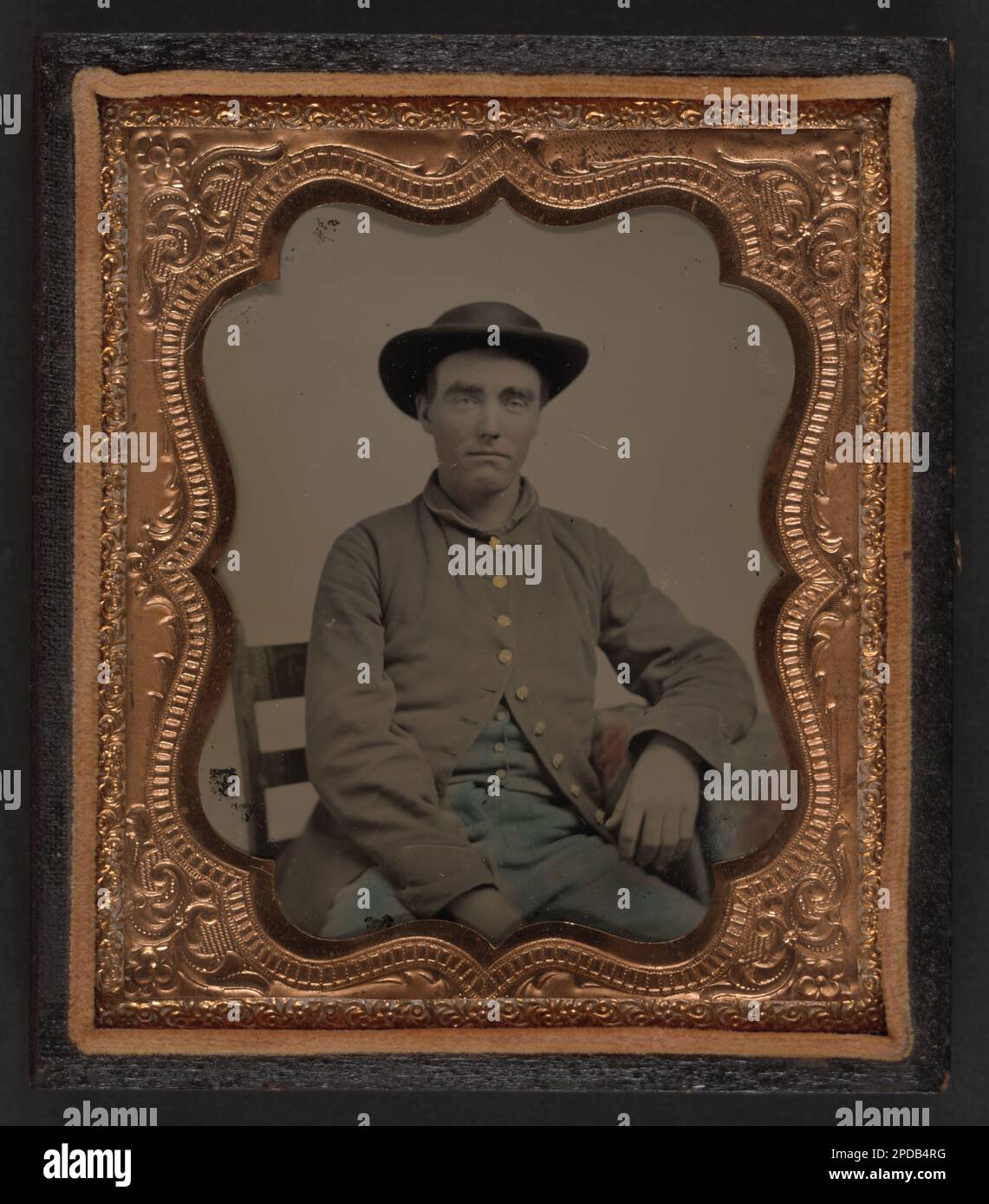 Unidentified soldier in Union uniform. United States, Army, People ...